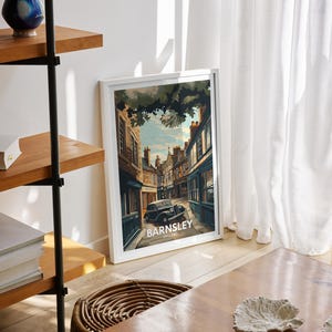 Barnsley Print - Barnsley Travel Poster / England Wall Art Print ...
