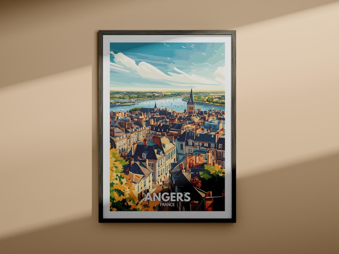 Angers Print - Angers Travel Poster / France Wall Art Print / France ...