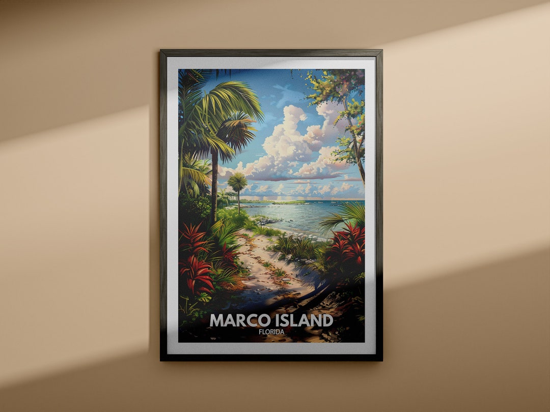 Marco Print - Marco Island Poster / Florida Island Art / Florida Travel ...