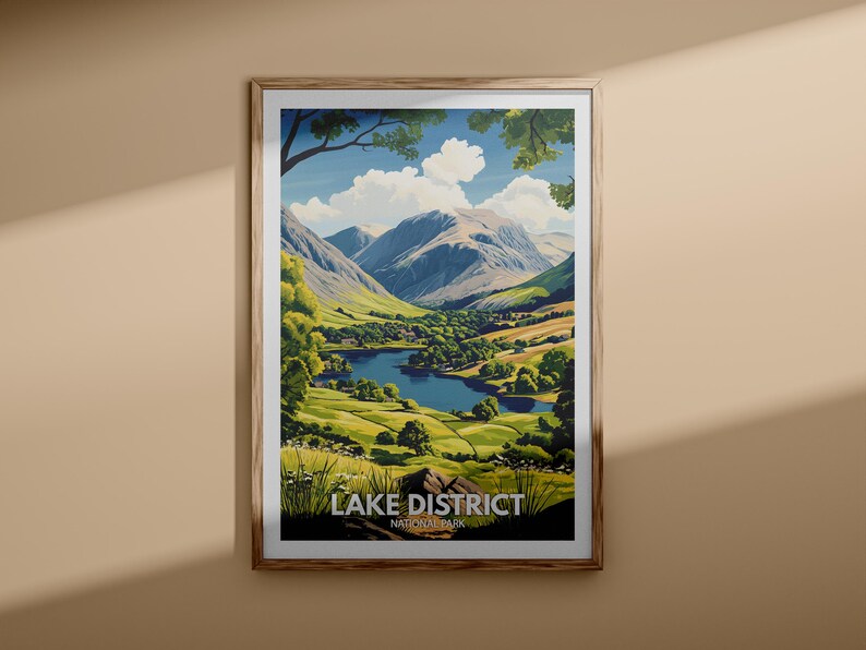 Lake District Print - Lake District National Park Poster / United ...