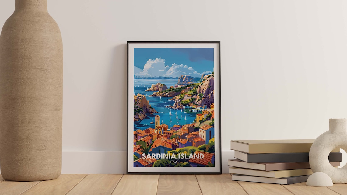 Sardinia Print - Sardinia Island Poster / Italy Island Art / Italy ...