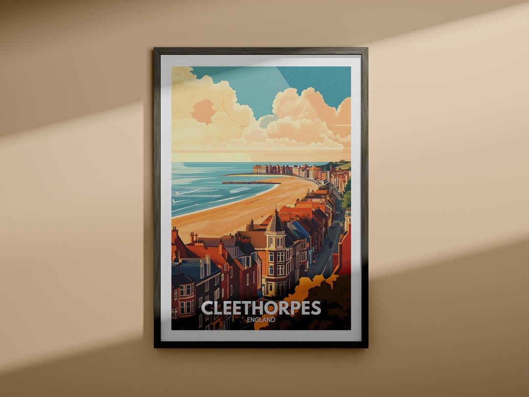 Cleethorpes Print - Cleethorpes Travel Poster / England Wall Art Print ...