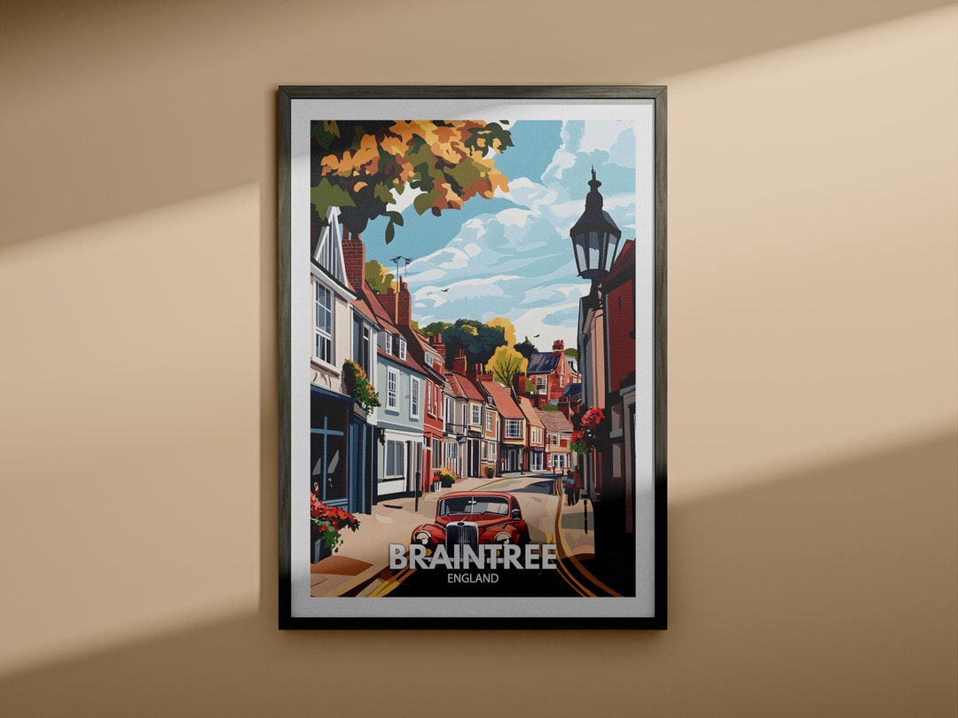Braintree Print - Braintree Travel Poster / England Wall Art Print ...