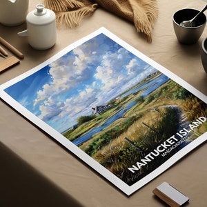 Nantucket Print Nantucket Island Poster / Massachusetts Island Art ...