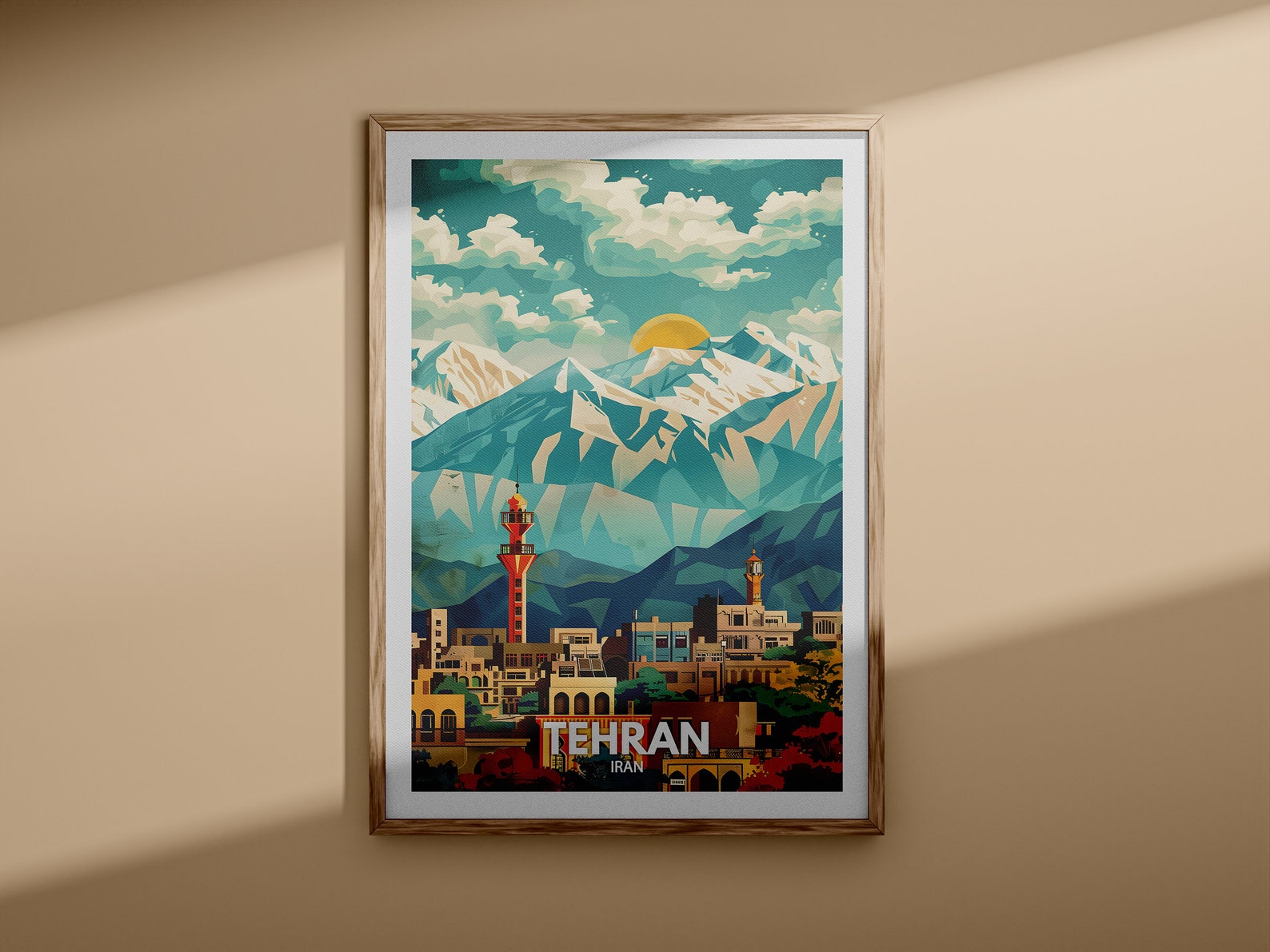 Tehran Art Print - Tehran Travel Poster / Iran Wall Art Print / Iran ...