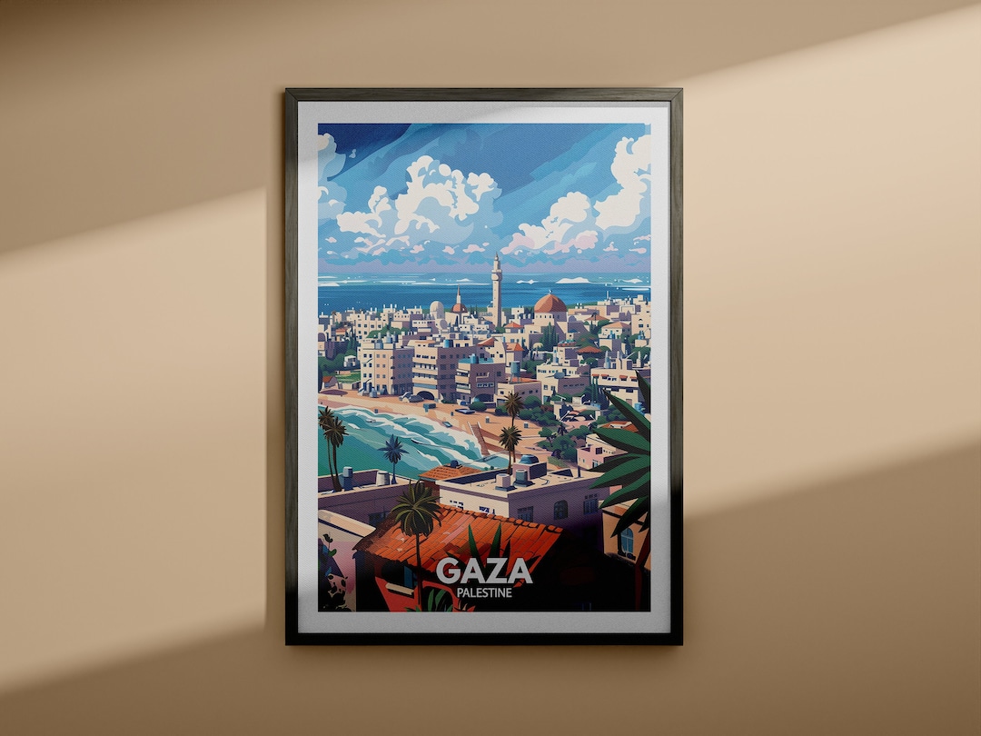 Gaza Art Print - Gaza Travel Poster / Palestine Wall Art Print ...