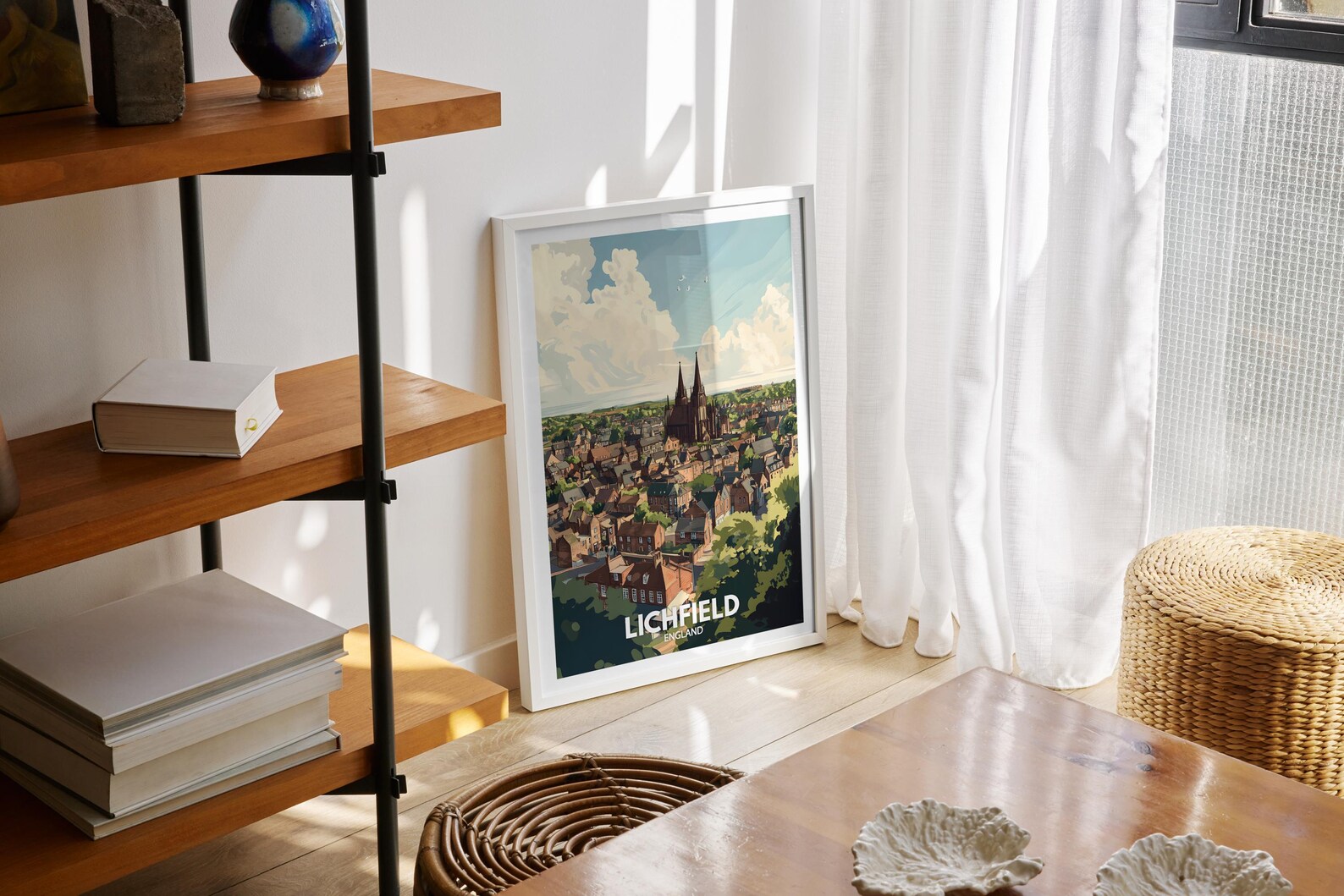 Lichfield Print - Lichfield Travel Poster / England Wall Art Print ...