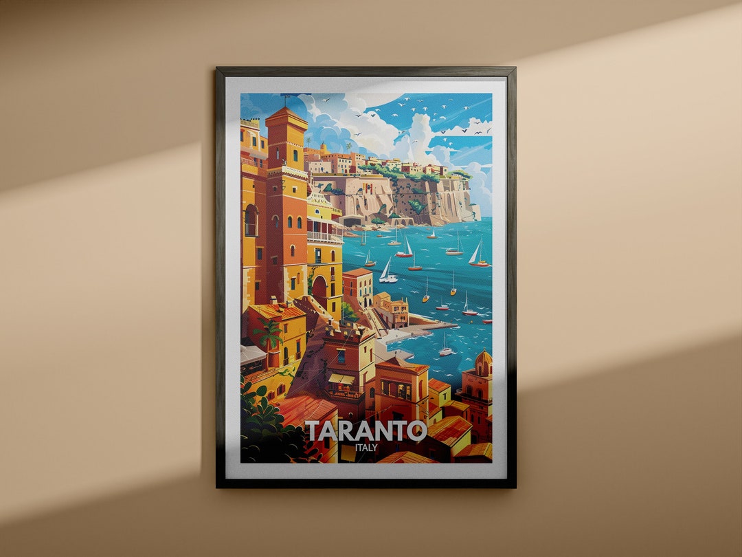Taranto Print - Taranto Travel Poster / Italy Wall Art Print / Italy ...