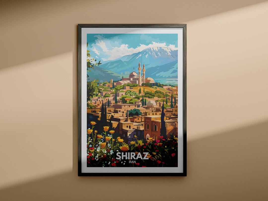 Shiraz Print - Shiraz Travel Poster / Iran Wall Art Print / Iran Home ...