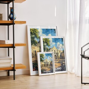 The Alamo Print - the Alamo Travel Poster / San Antonio Wall Art Print ...