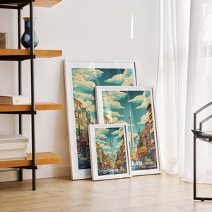 Tehran Print - Tehran Travel Poster / Iran Wall Art Print / Iran Home ...