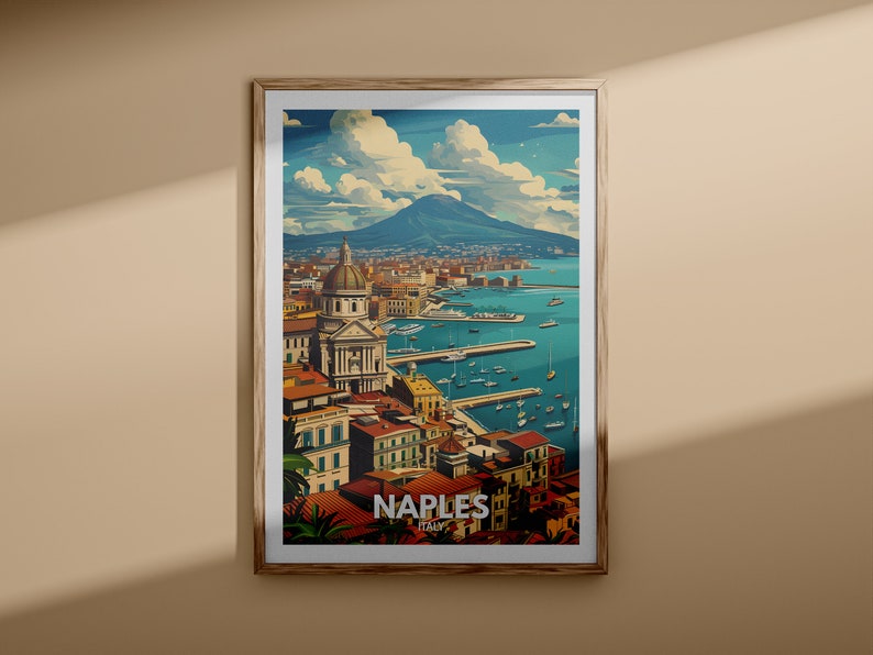 Naples Print - Naples Travel Poster / Italy Wall Art Print / Italy Home ...