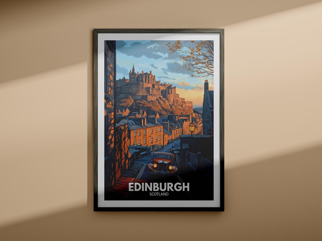 Edinburgh Art Print - Edinburgh Travel Poster / Scotland Wall Art Print ...