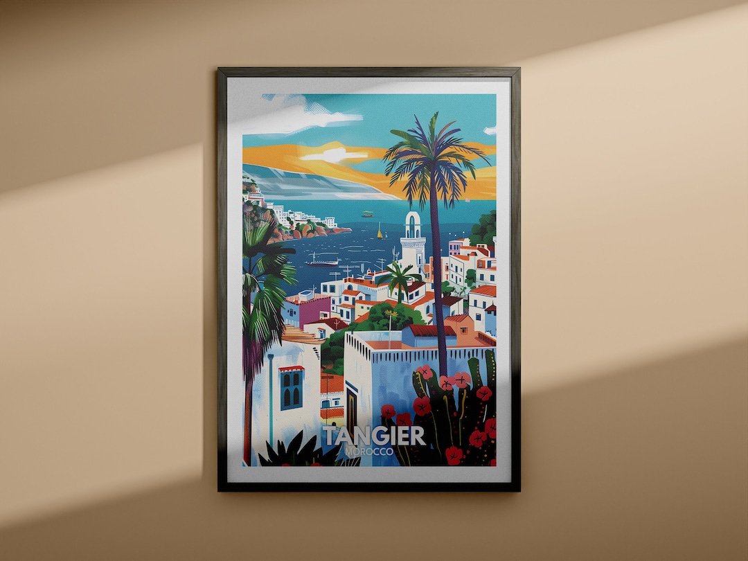 Tangier Print - Tangier Travel Poster / Morocco Wall Art Print ...