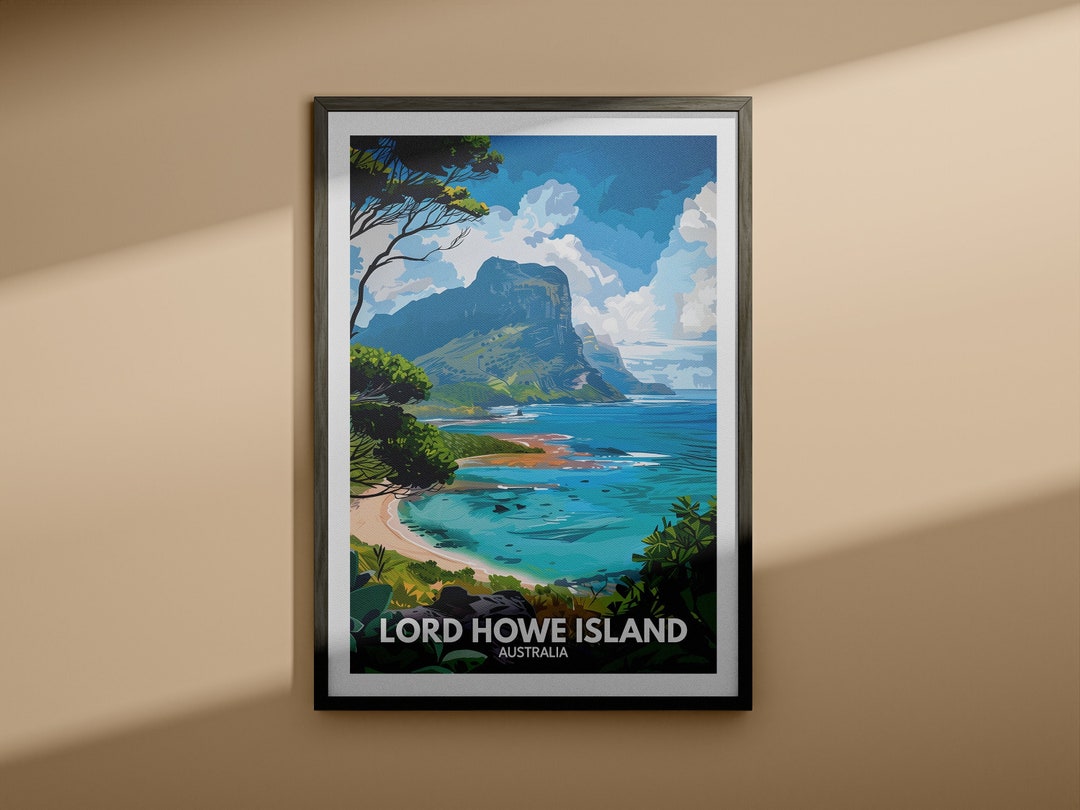Lord Howe Print - Lord Howe Island Poster / Australia Island Art ...