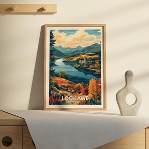 Loch Awe Print - Loch Awe Poster / Scotland Loch Art / Scotland Travel ...