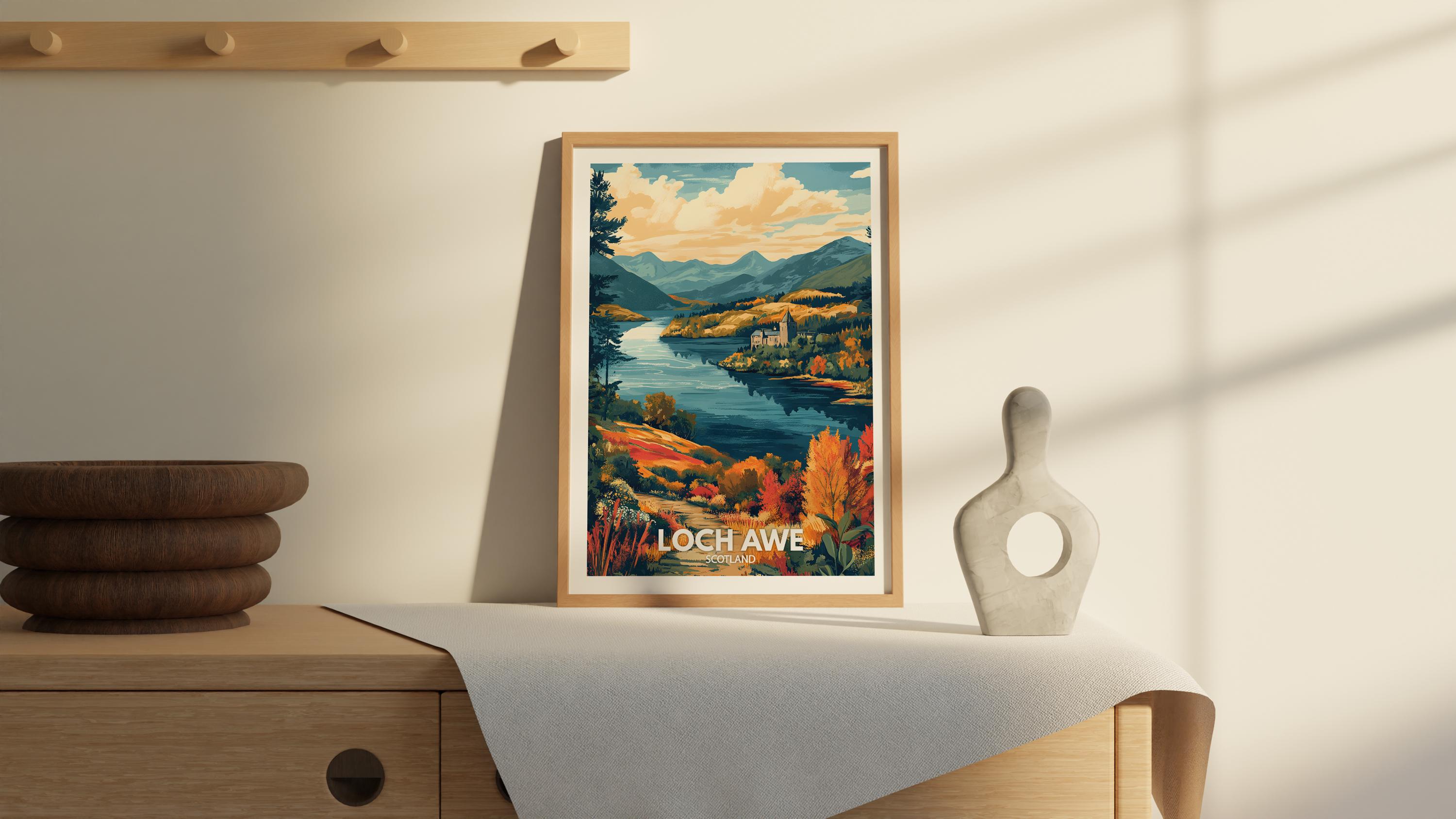 Loch Awe Print - Loch Awe Poster / Scotland Loch Art / Scotland Travel ...