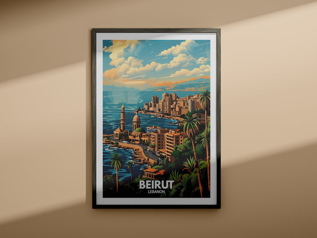 Beirut Print - Beirut Travel Poster / Lebanon Wall Art Print / Lebanon ...