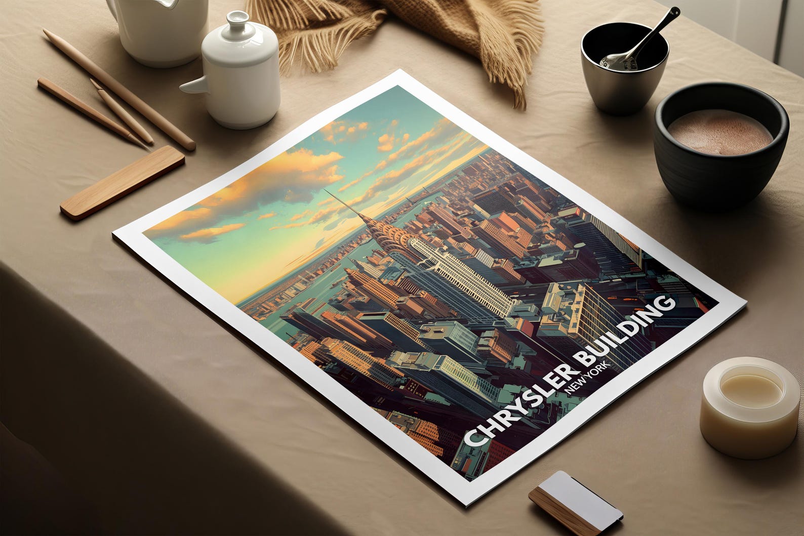 Chrysler Building Print - Chrysler Building Travel Poster / New York ...