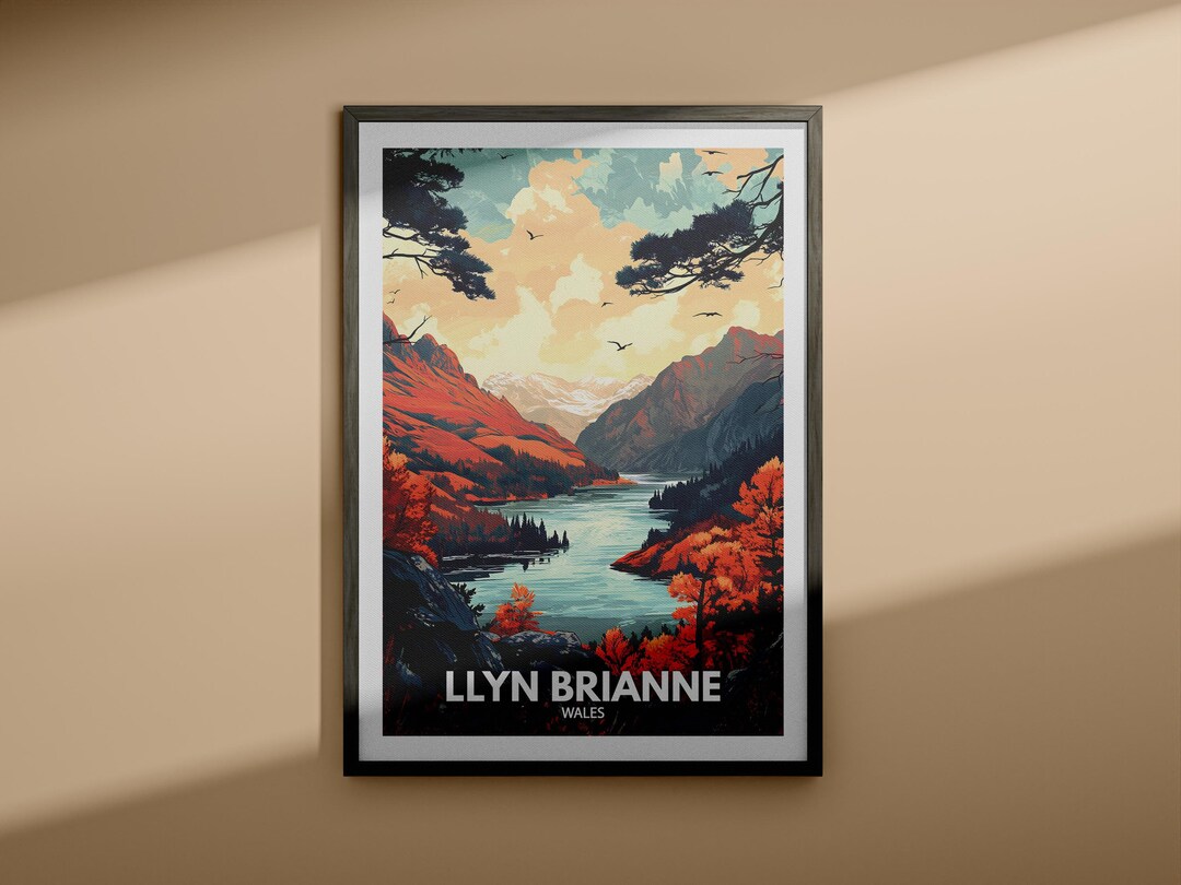 Llyn Brianna Print - Llyn Brianna Poster / Wales Llyn Art / Wales ...