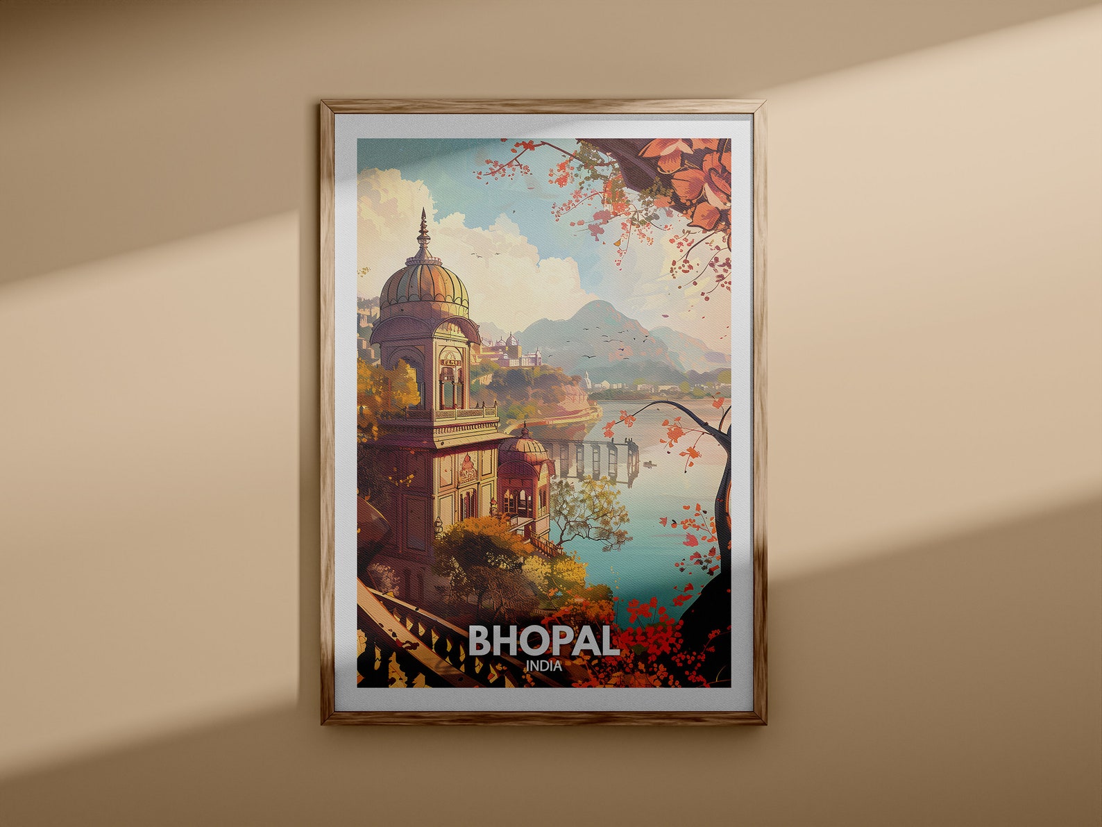Bhopal Print Bhopal Travel Poster / India Wall Art Print / India Home ...