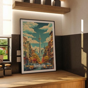 Tehran Print - Tehran Travel Poster / Iran Wall Art Print / Iran Home ...