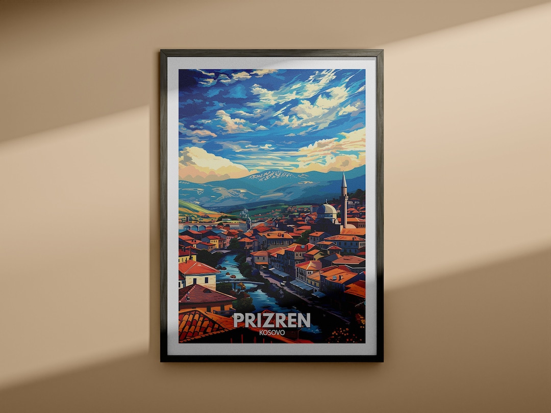 Prizren Print - Prizren Travel Poster / Kosova Wall Art Print / Kosova ...