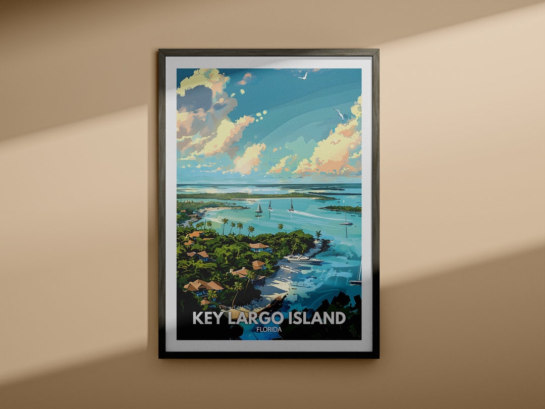 Key Largo Print - Key Largo Island Poster / Florida Island Art ...