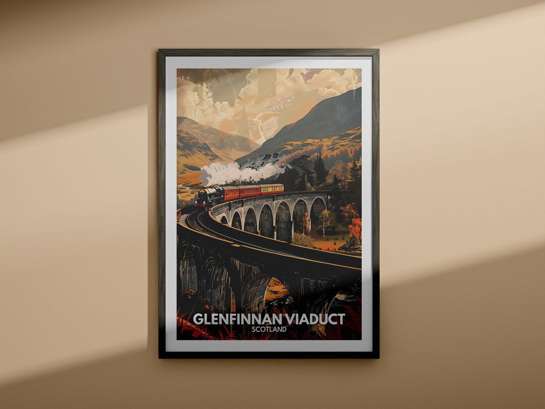 Glenfinnan Viaduct Print - Glenfinnan Viaduct Travel Poster / Scotland ...