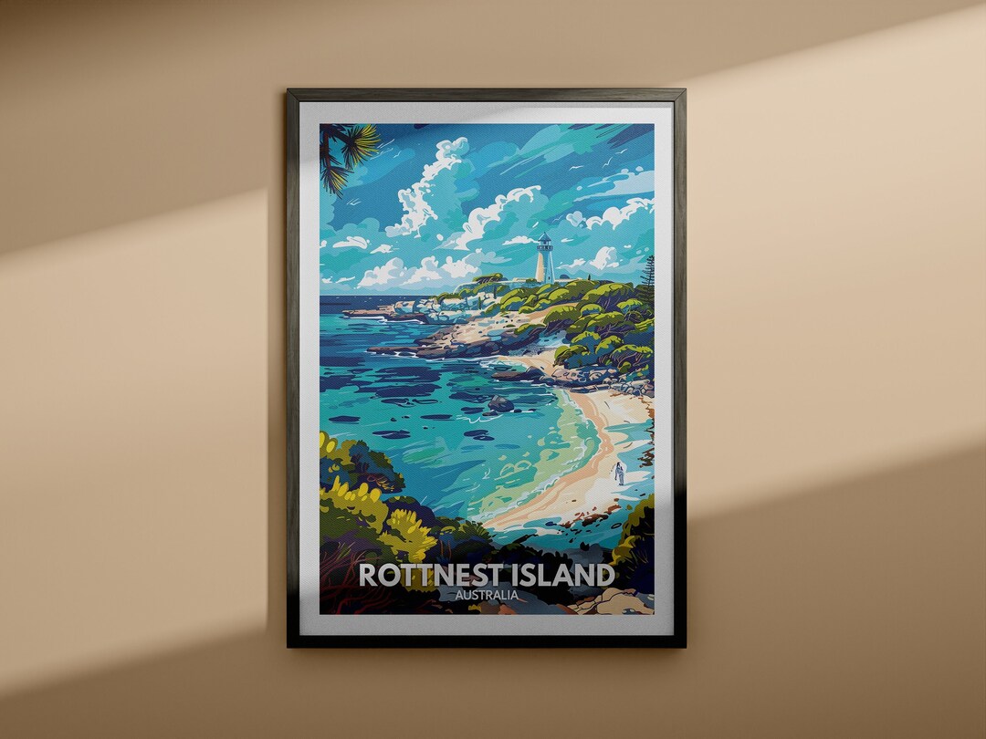 Rottnest Print - Rottnest Island Poster / Australia Island Art ...