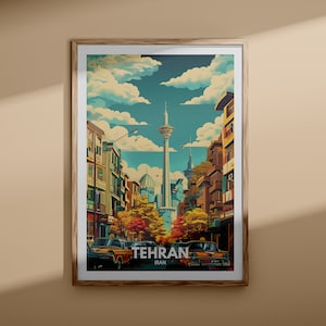 Tehran Print - Tehran Travel Poster / Iran Wall Art Print / Iran Home ...