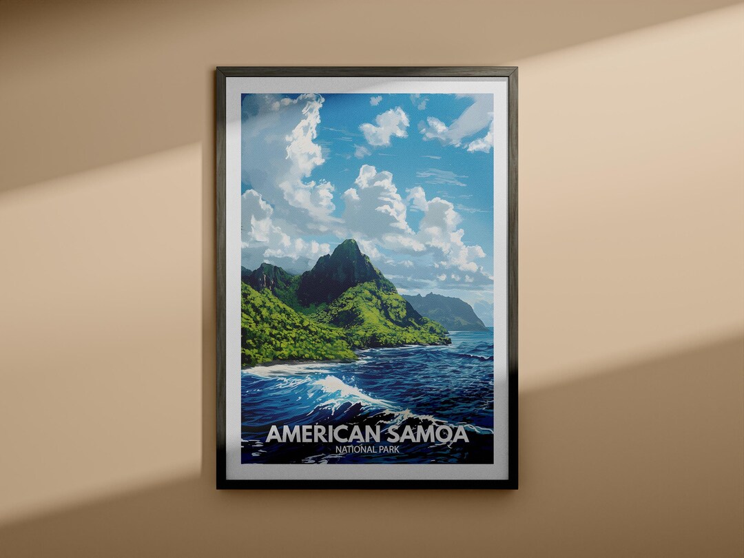 American Samoa Art Print - American Samoa National Park Poster / United ...