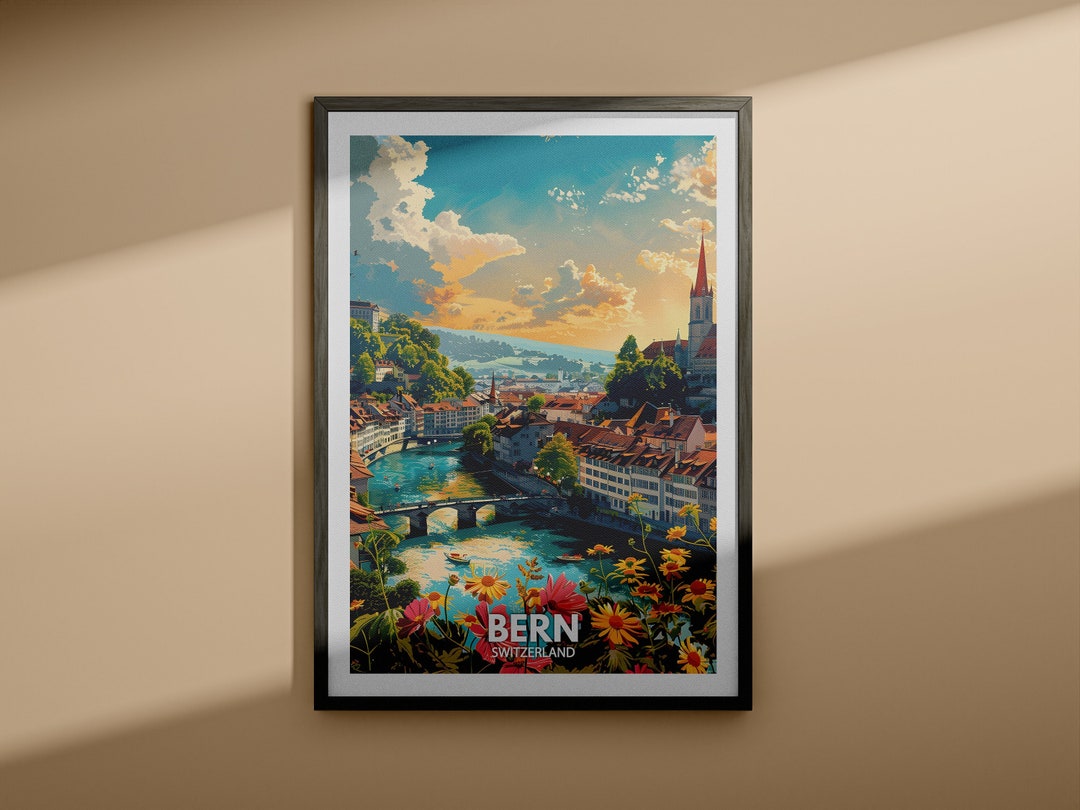 Bern Print - Bern Travel Poster / Switzerland Wall Art Print ...