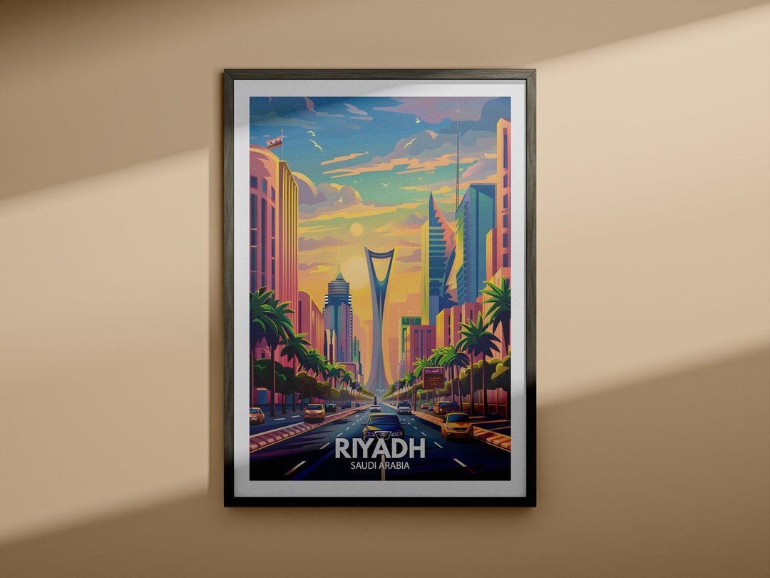 Riyadh Print - Riyadh Travel Poster / Saudi Arabia Wall Art Print ...