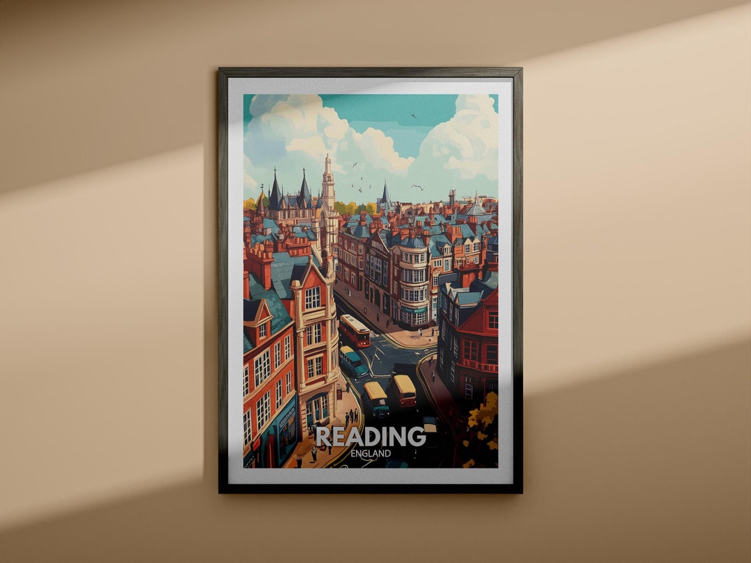 Reading Print - Reading Travel Poster / England Wall Art Print ...