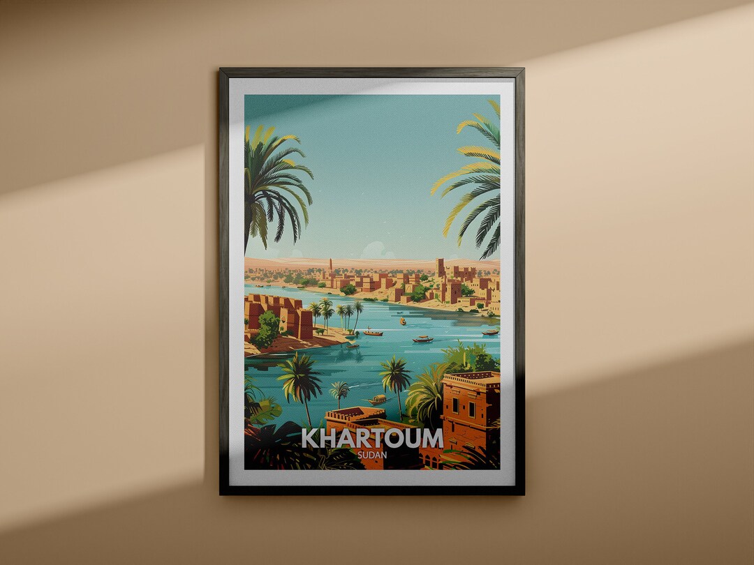 Khartoum Print - Khartoum Travel Poster / Sudan Wall Art Print / Sudan ...