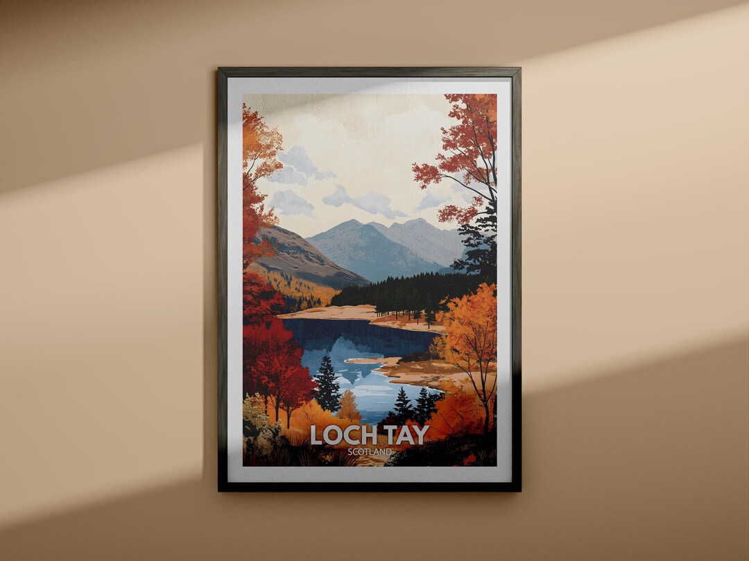 Loch Tay Print - Loch Tay Poster / Scotland Loch Art / Scotland Travel ...
