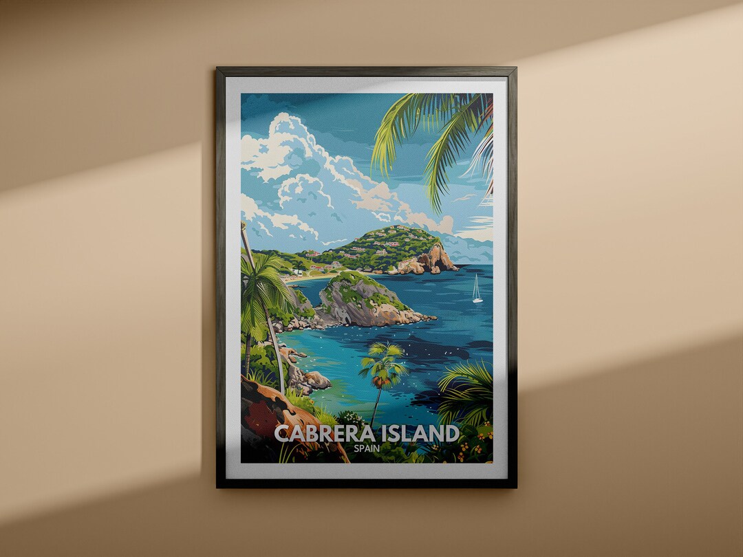 Cabrera Print - Cabrera Island Poster / Spain Island Art / Spain Travel ...