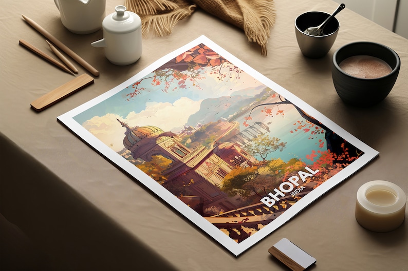 Bhopal Print Bhopal Travel Poster / India Wall Art Print / India Home ...
