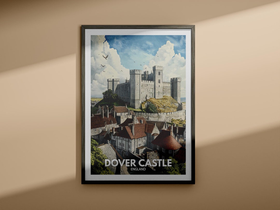 Dover Castle Print - Dover Castle Travel Poster / England Wall Art ...