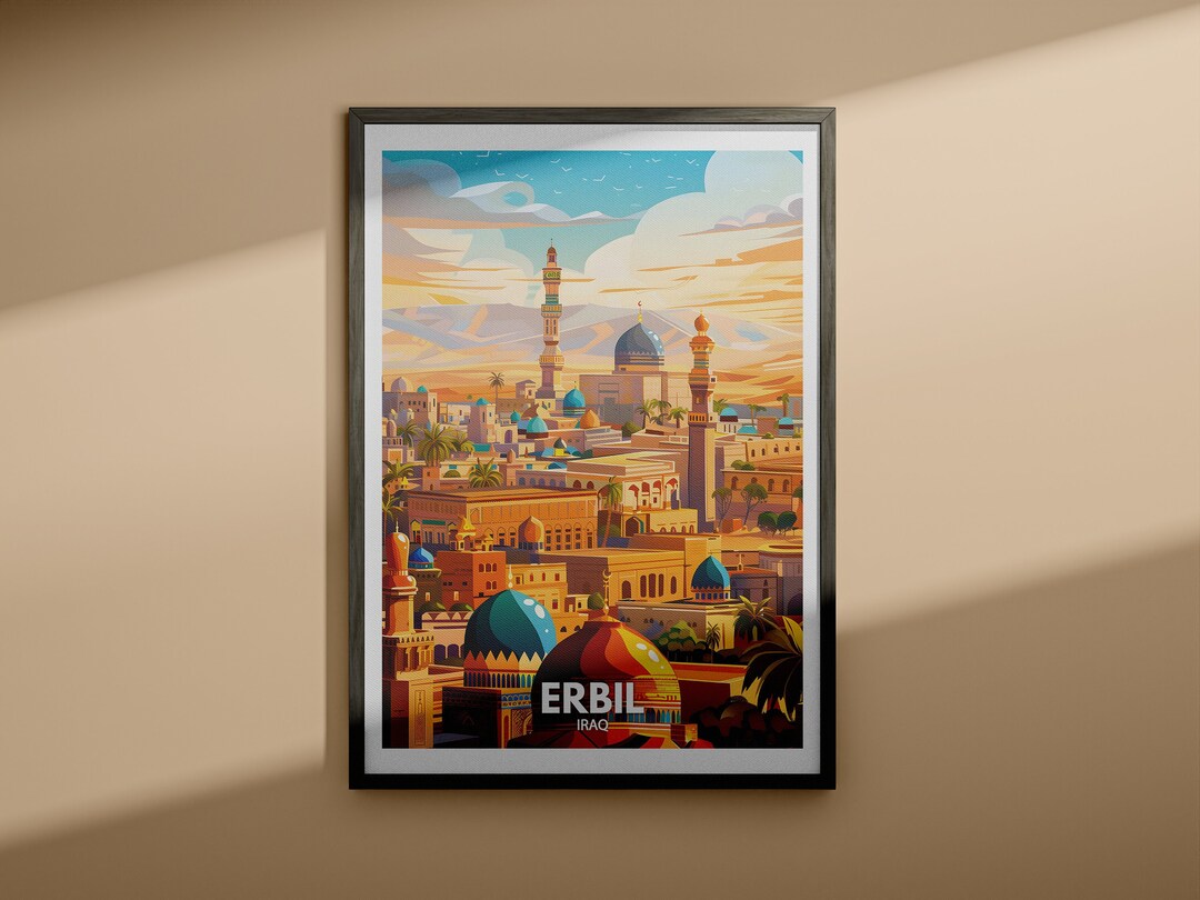 Erbil Print - Erbil Travel Poster / Iraq Wall Art Print / Iraq Home ...