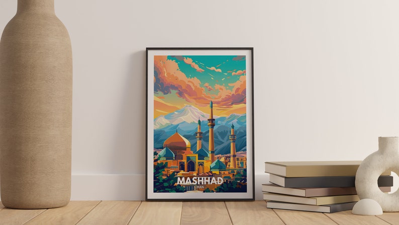 Mashhad Print - Mashhad Travel Poster / Iran Wall Art Print / Iran Home ...