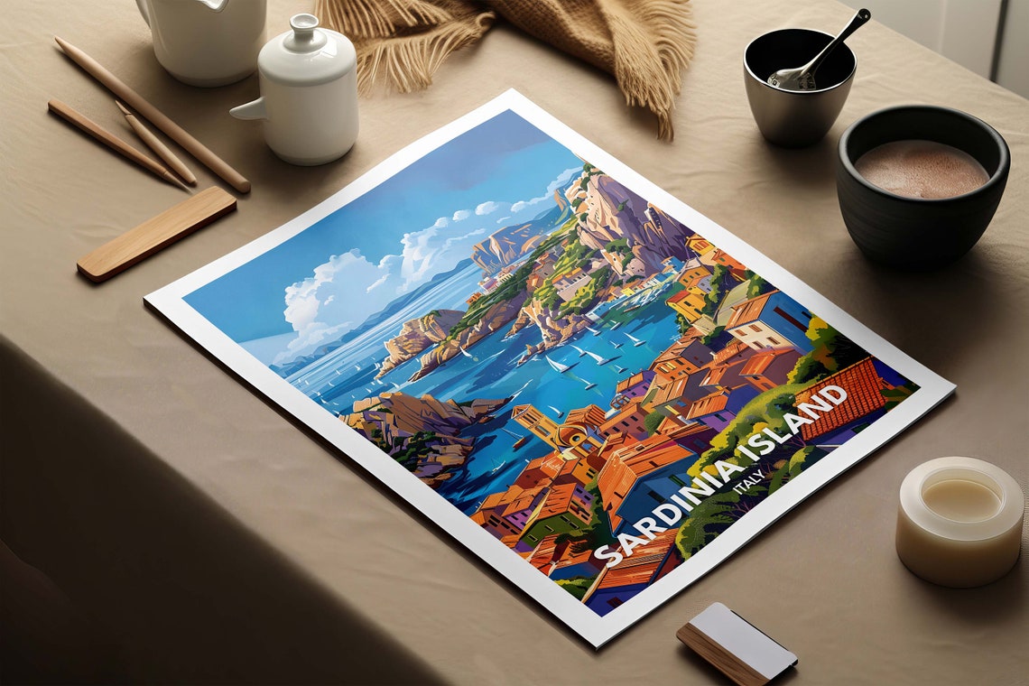 Sardinia Print - Sardinia Island Poster / Italy Island Art / Italy ...