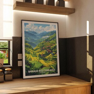 Banaue Rice Terraces Print - Banaue Rice Terraces Travel Poster ...