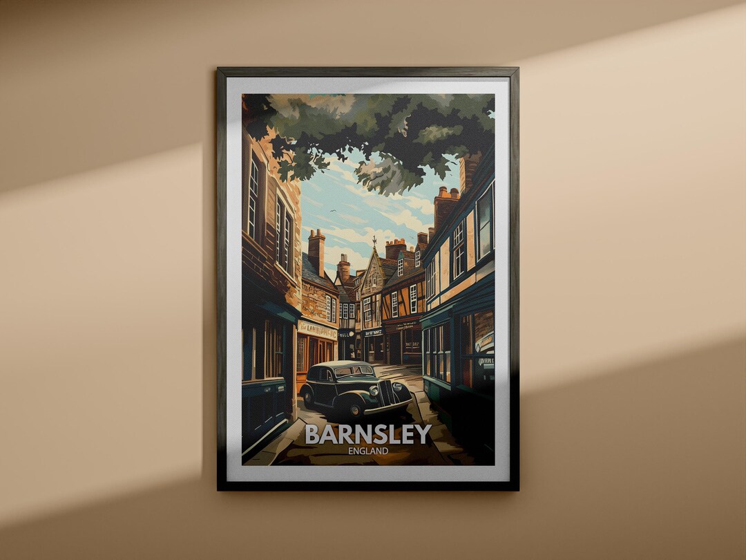 Barnsley Print - Barnsley Travel Poster / England Wall Art Print ...