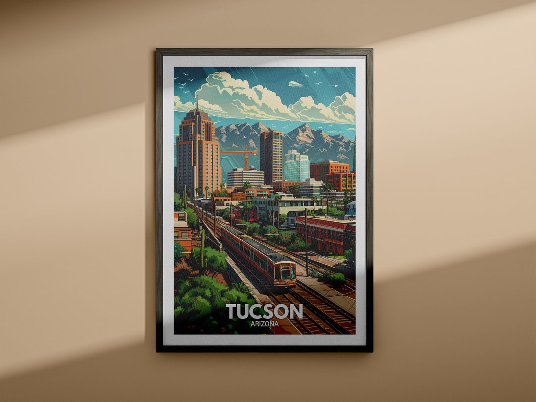 Tucson Print - Tucson Poster / Arizona Wall Art Print / United States ...