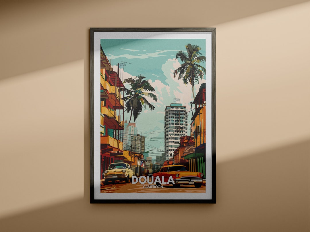 Douala Print - Douala Travel Poster / Cameroon Wall Art Print / Cameroon Home Decor / Travel ...