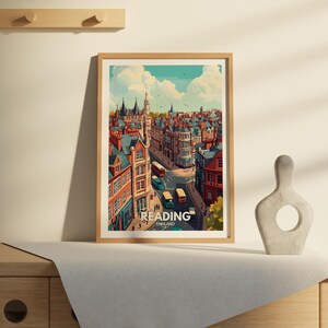 Reading Print - Reading Travel Poster / England Wall Art Print ...