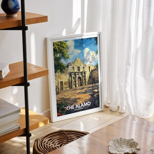 The Alamo Print - the Alamo Travel Poster / San Antonio Wall Art Print ...