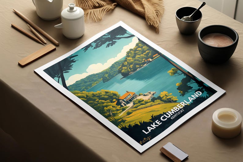 Cumberland Print - Lake Cumberland Poster / Kentucky Lake Art ...